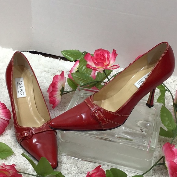 Isaac Mizrahi | Shoes | Isaac Mizrahi Red Leather Pumps 85 Italy | Poshmark